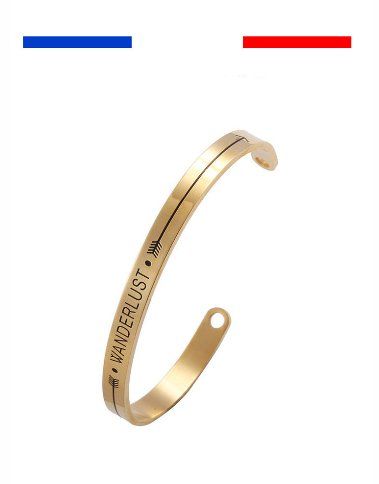 Bracelet Jonc Wanderlust - Acier inoxydable - Femme | Mon Petit Bracelet